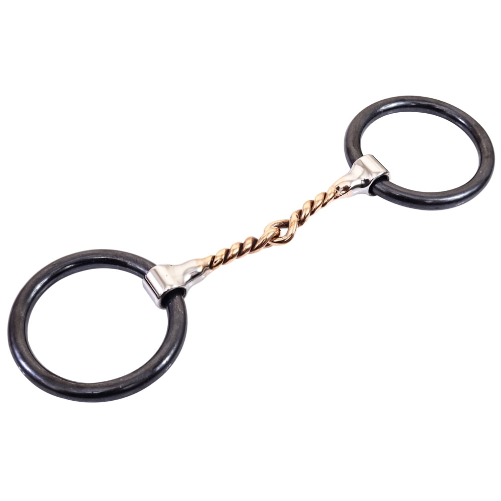 Bar H Equine Broken Twisted Wire Copper Mouth O Ring Snaffle Bit|Copper ...