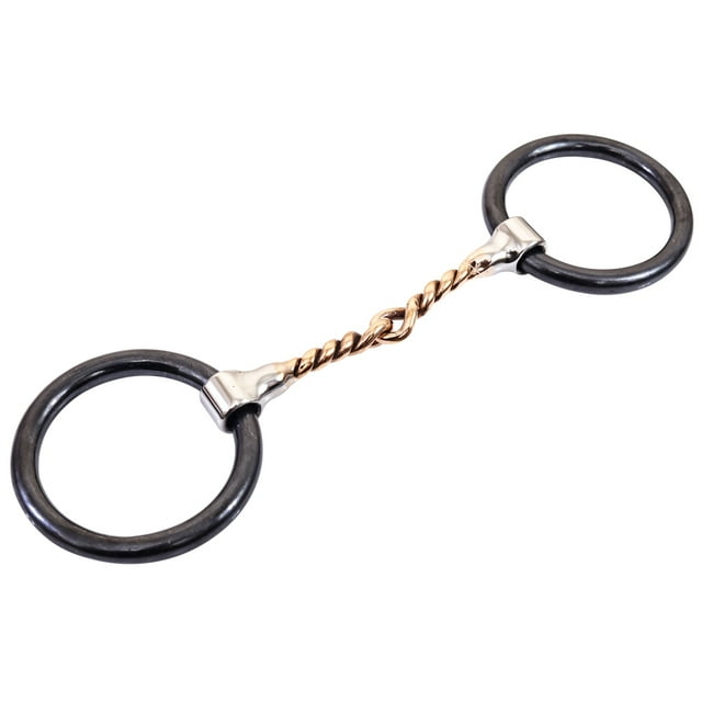 Bar H Equine Broken Twisted Wire Copper Mouth O Ring Snaffle Bit|Copper ...