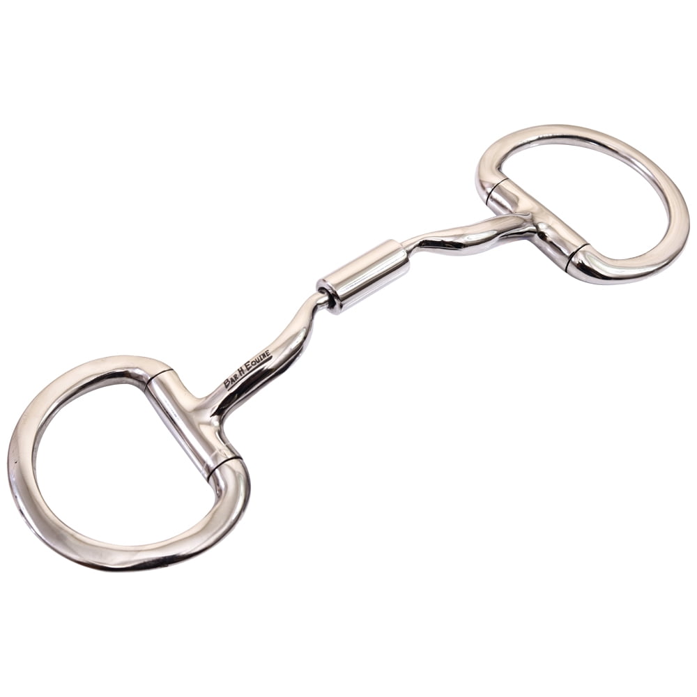 JK Bar H Equine Stainless Steel Medium Port D Ring W/ Roller Bit|Bits ...