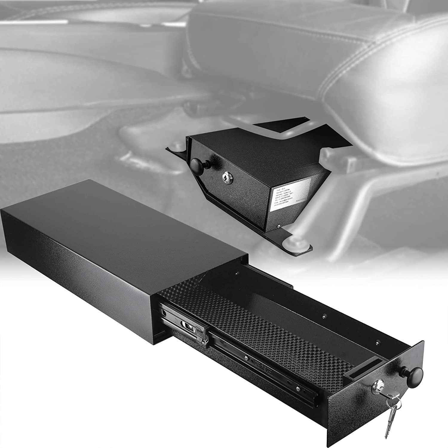 JK Lock Box Security Box - HighRock 4x4 Locking Under Seat Storage for ...