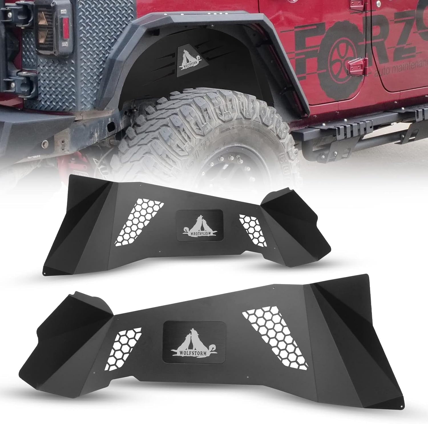 JK Rear Inner Fender Liners Fit for 2007-2018 Wrangler JK JKU Unlimited ...