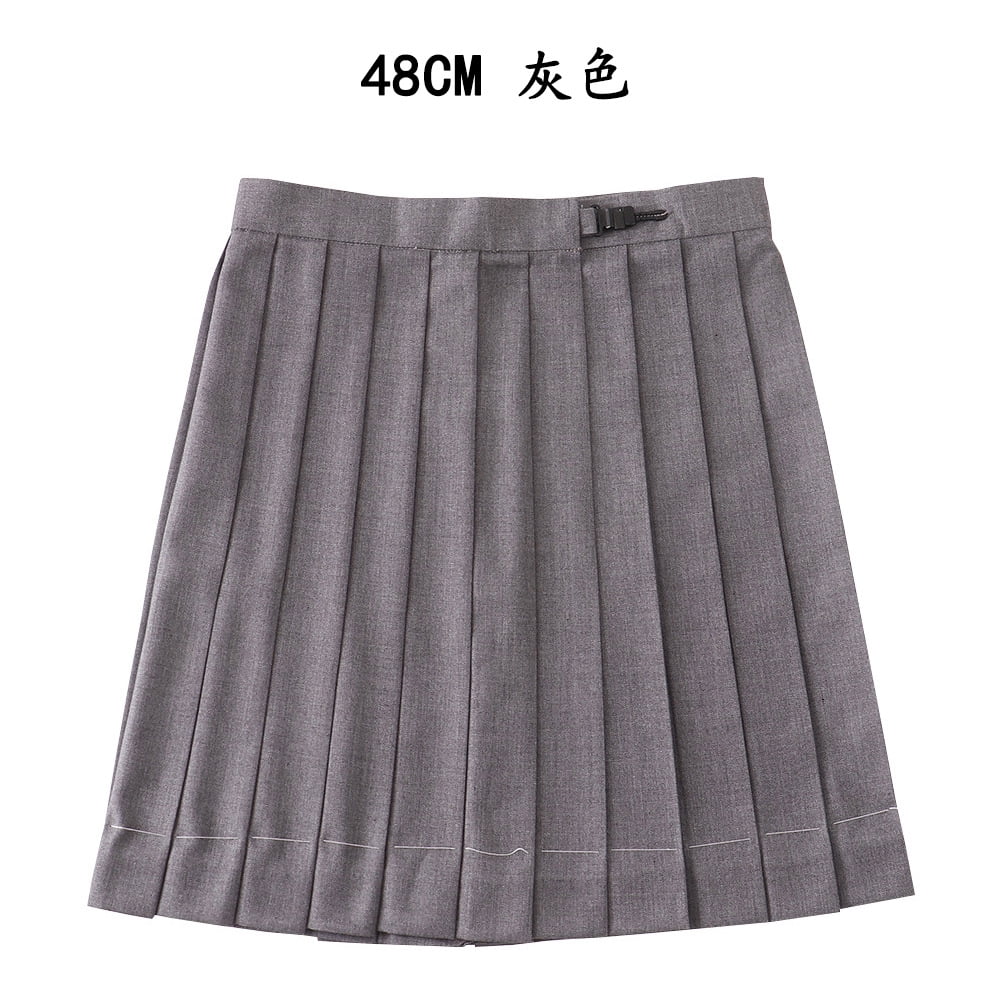 JK Uniform Solid Color Pleated Skirt Orthodox Skirt Student High Waist ...