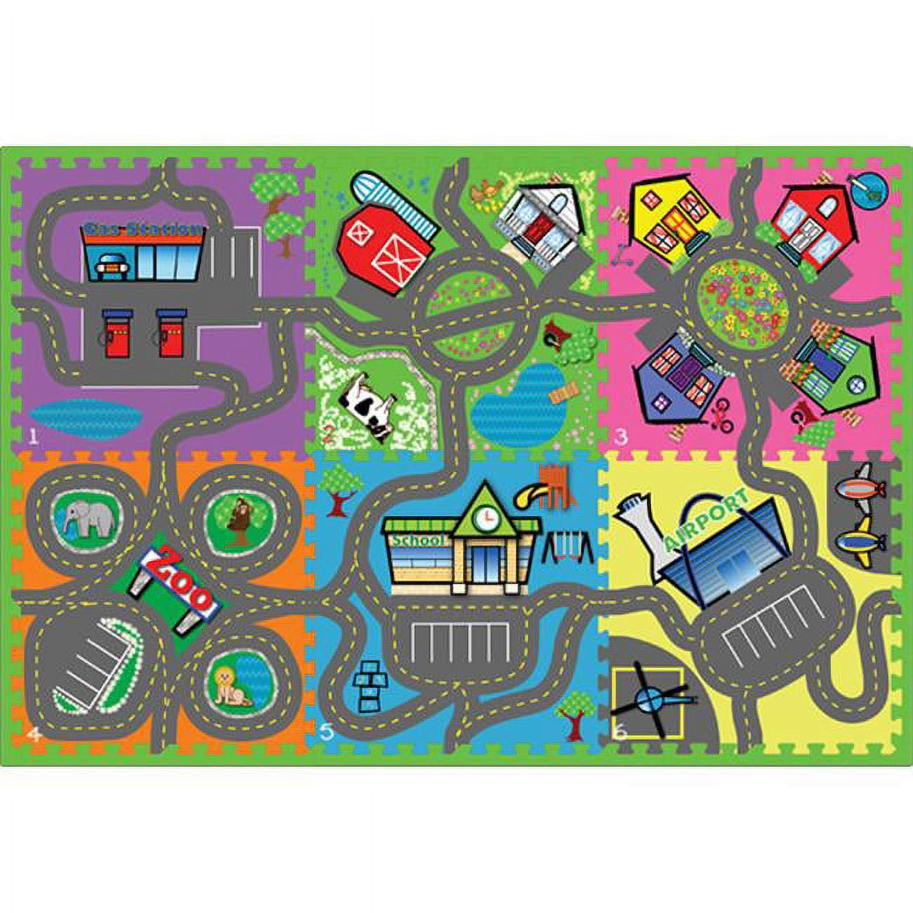 JKA Home J6CR2X2A Race Track Mats- 6pack - Walmart.com