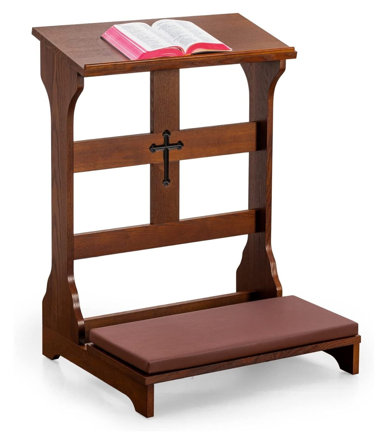 JKALHFDJ Prayer Bench Stool, Padded Kneeling Stool for Prayer, Wooden ...