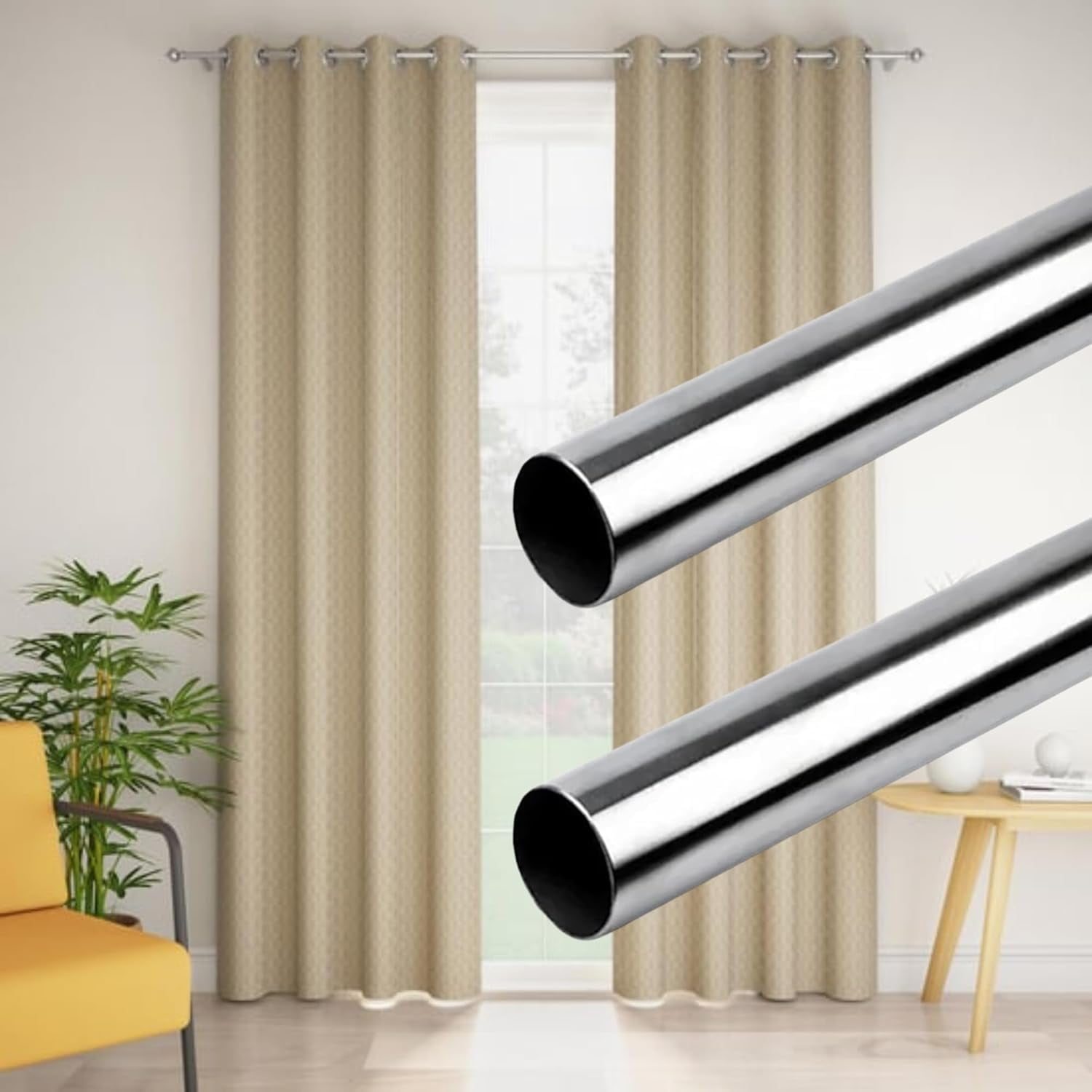 JKC Seamless Curtain Pipe No Joint Design for Enhanced Durability Ideal ...