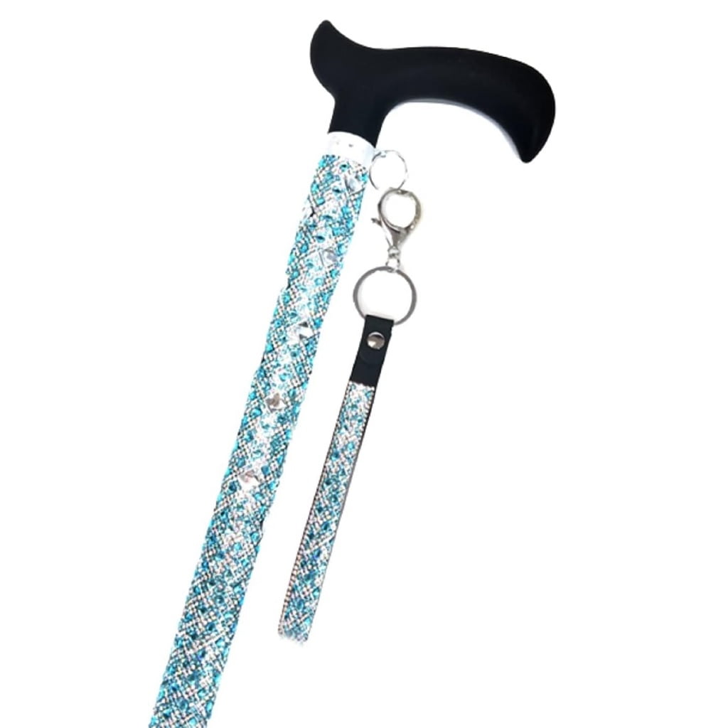 JKC119.TU Turquoise Silver Sugar Cane with Coordinating Wrist Band ...
