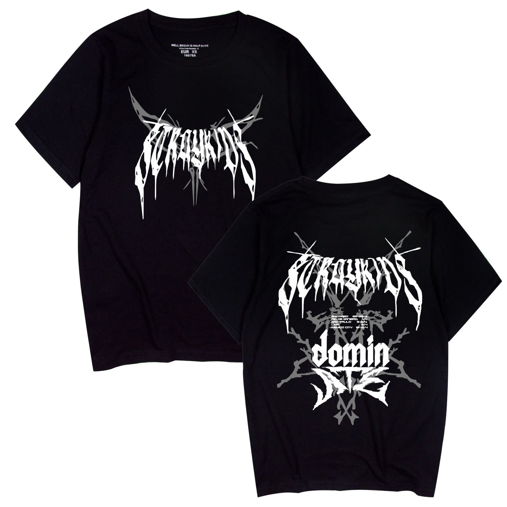 JKCIYHNEEOHP Kpop Stray Kids Dominate 2025 World Tour Merch T-Shirt SKZ ...