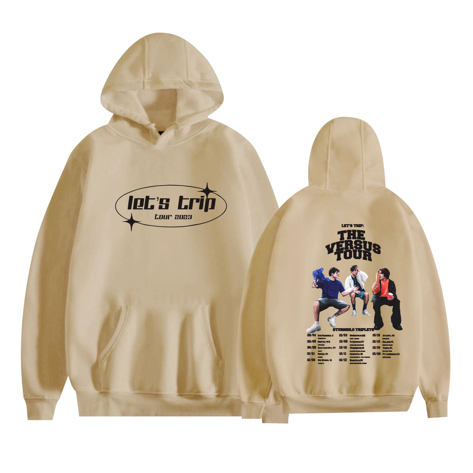 JKCIYHNEEOHP Triplets Merch Let's Trip 2023 The Versus Tour Hoodie ...