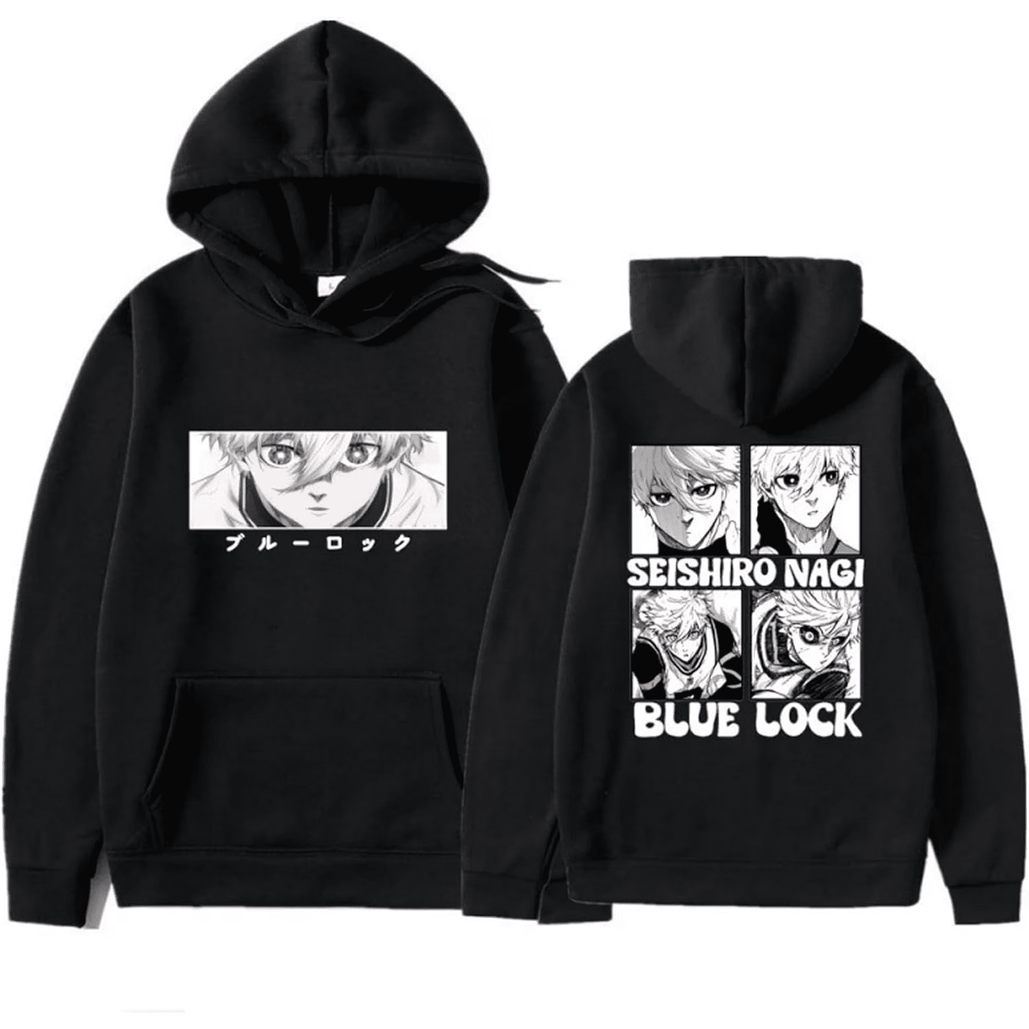 JKIZOAIES Blue Lock anime Unisex Hooded Sweatshirts Long Sleeve ...