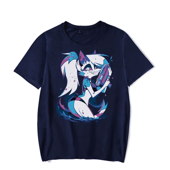 JKIZOAIES Hazbin Hotel T-Shirts Short Sleeves Streetwear Men T-shirt ...