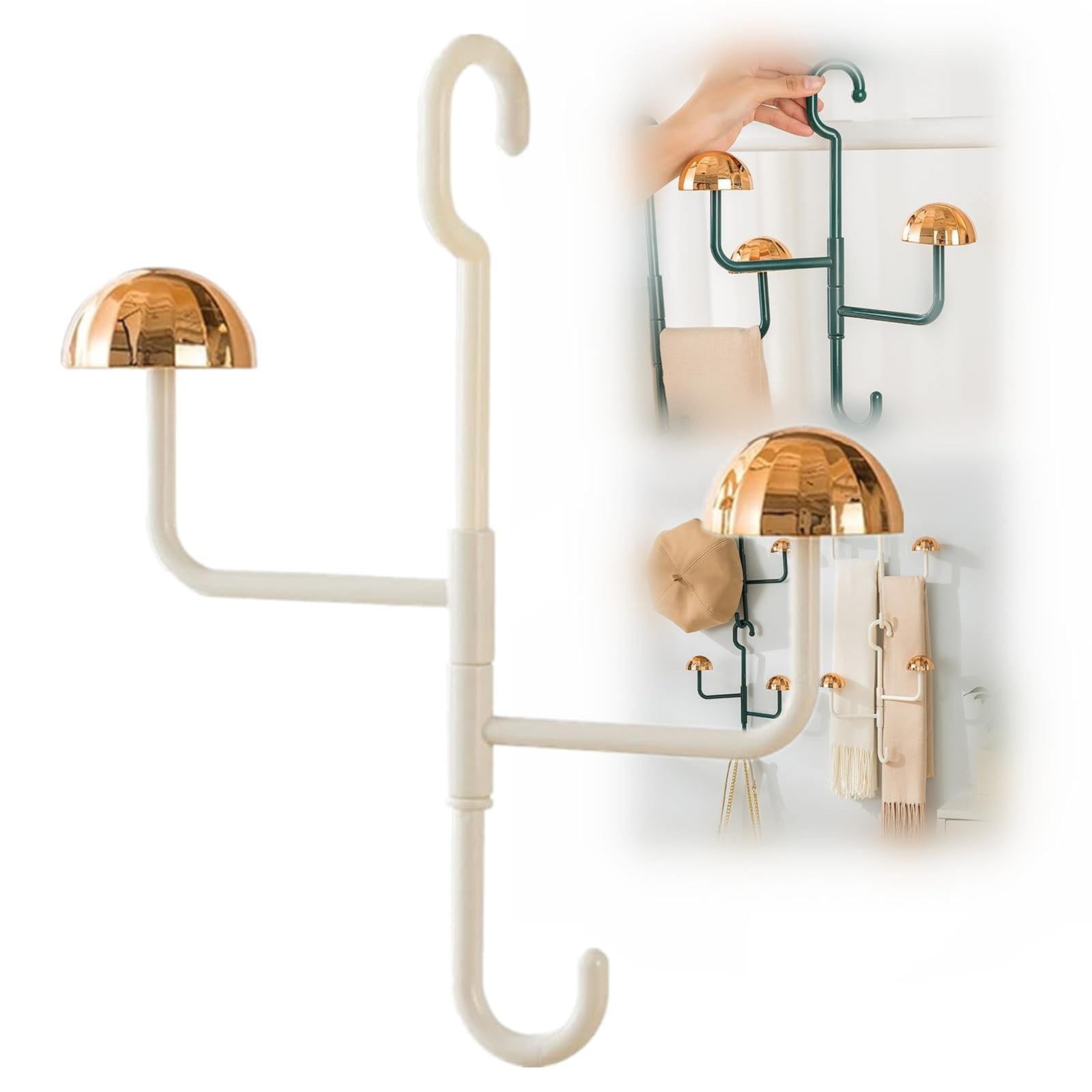 JKLOP 360 Rotatable Light Luxury Multifunctional Hanging Storage Shelf Hat Hanger Organizer Rack ...