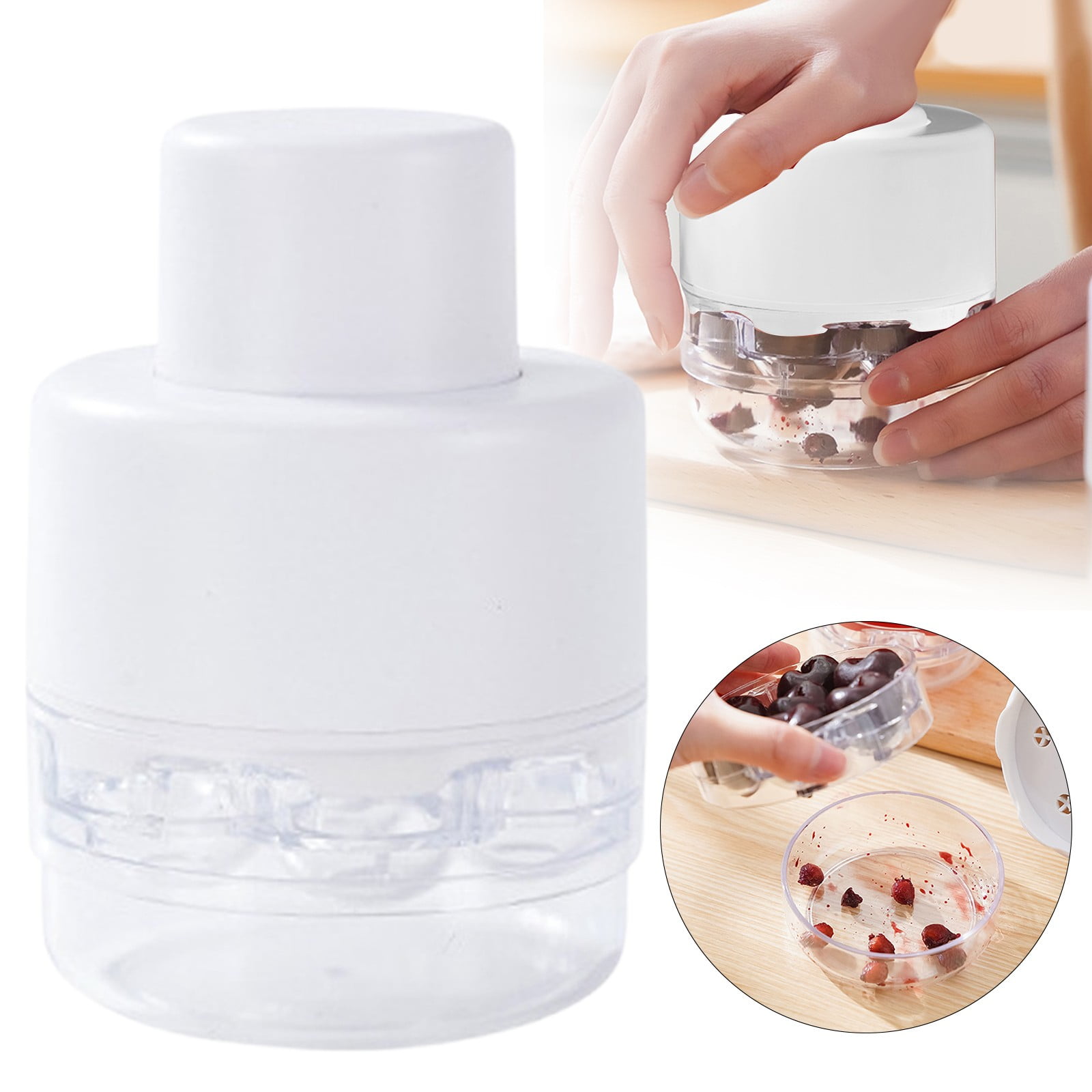 JKLOP Cherry Pitter Tool Cherry Seed Remover Quick Push Pull 7 Hole ...