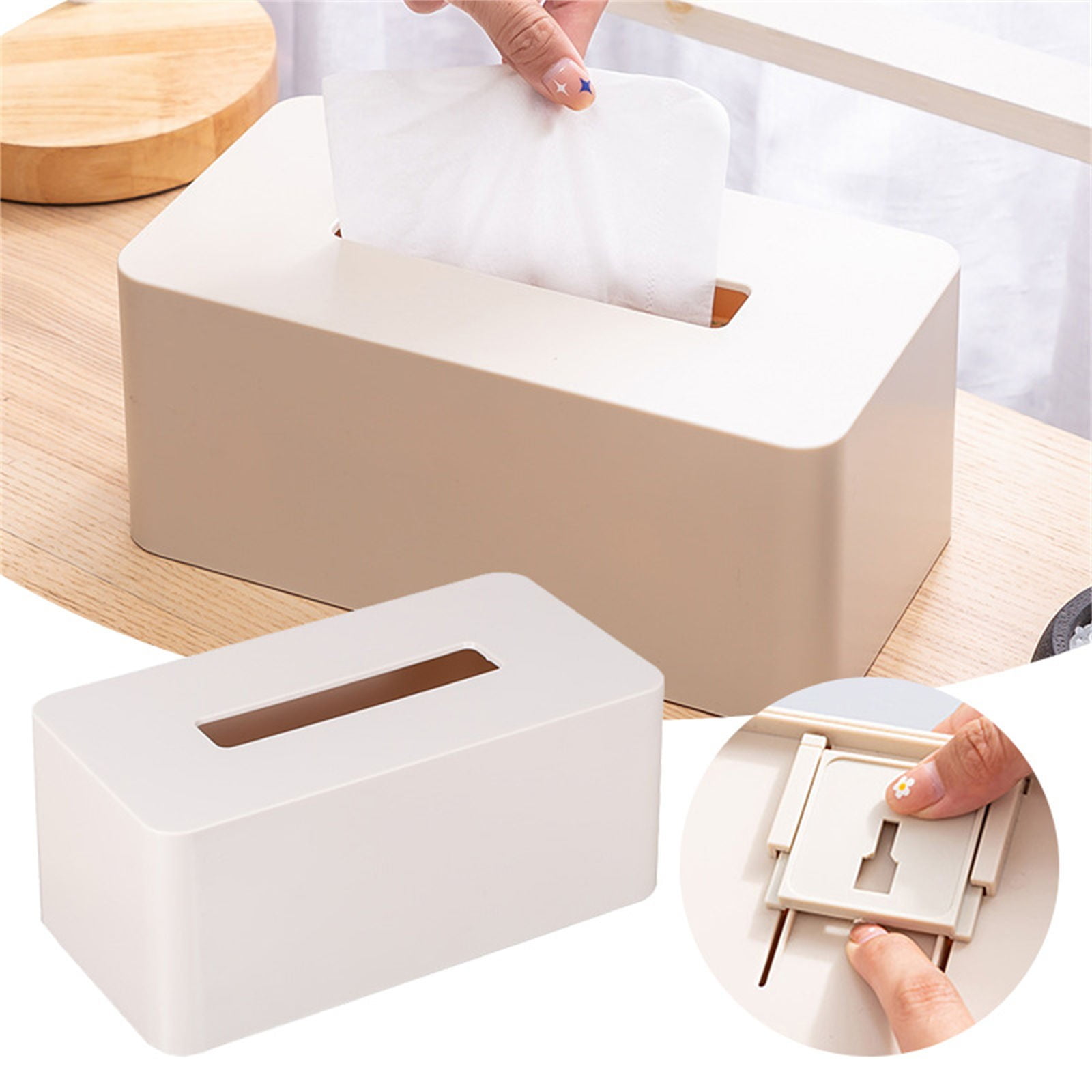 JKLOP Desktop Tissue Drawer Home Living Room Dining Room Napkin Tube ...
