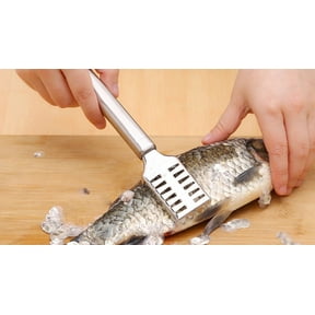 SHELLTON Fish Scales Remover, 430 Stainless Steel Sawtooth Fish Scales ...