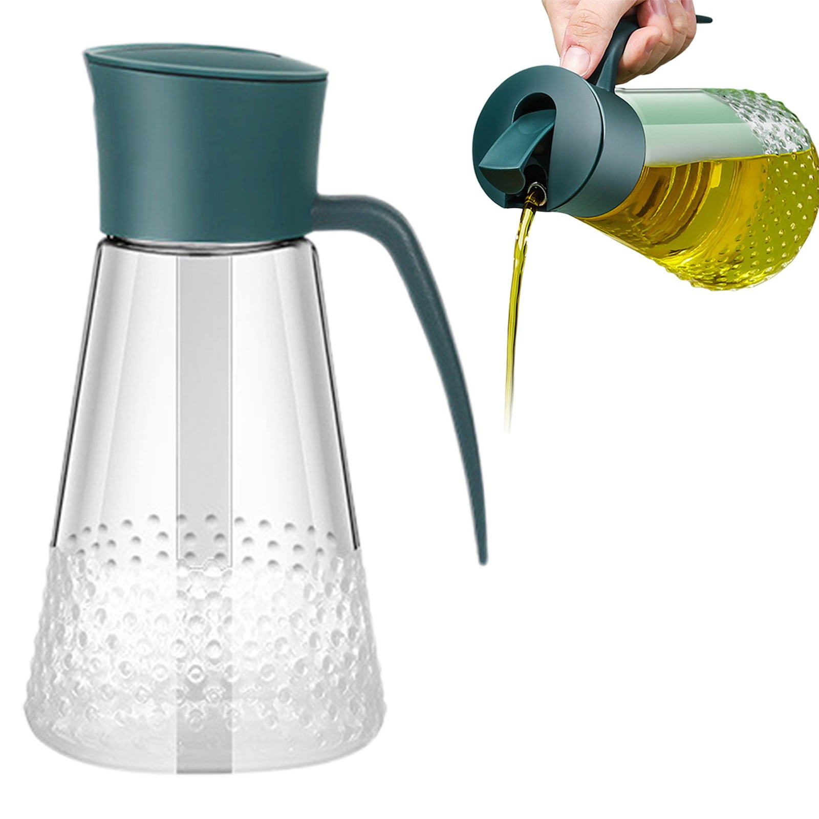 JKLOP Large Capacity Automatic Open Close Glass Oil Pot for Kitchen ...