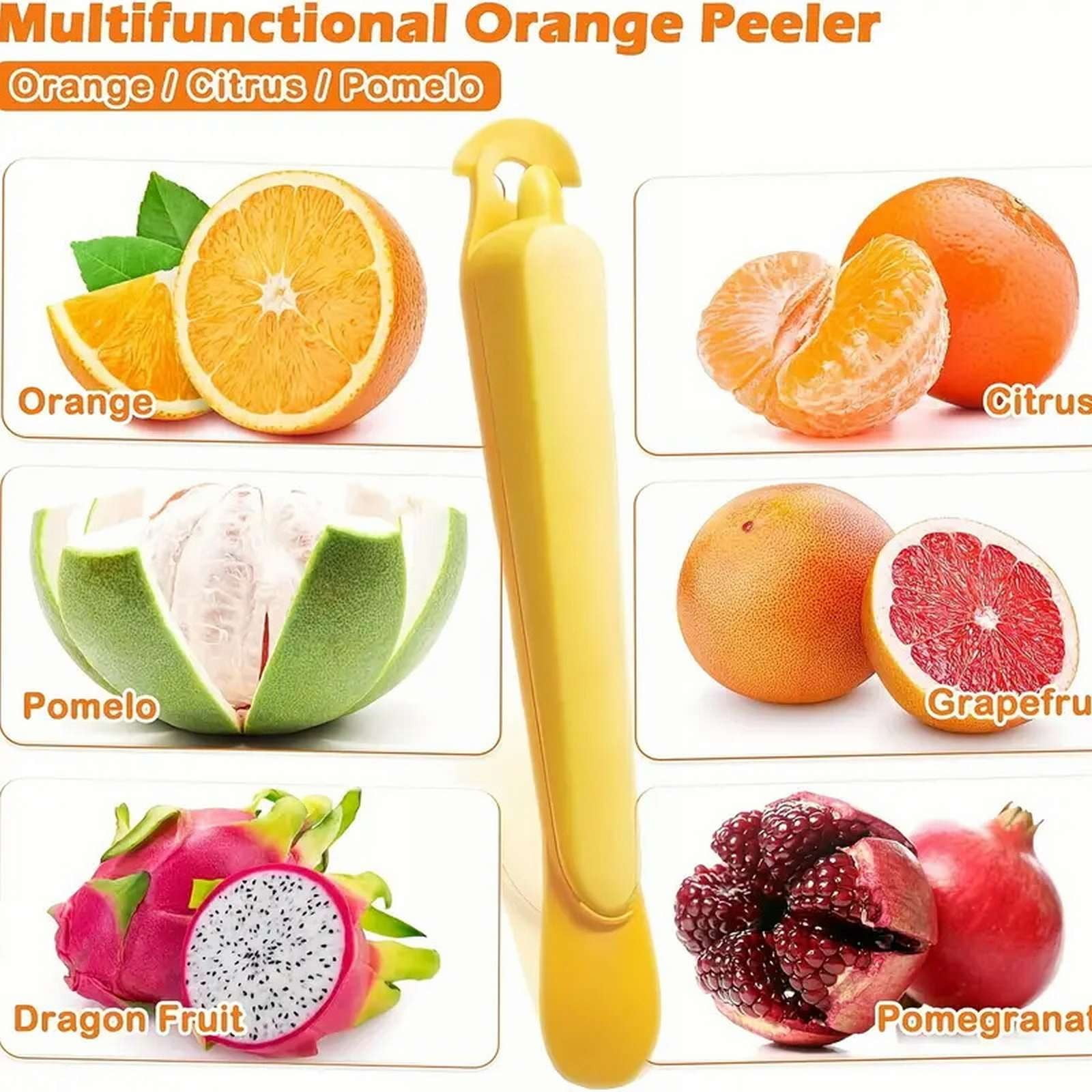 JKLOP Multifunctional Kitchen Fruit Peeling Tool Orange Peeler Lemon ...