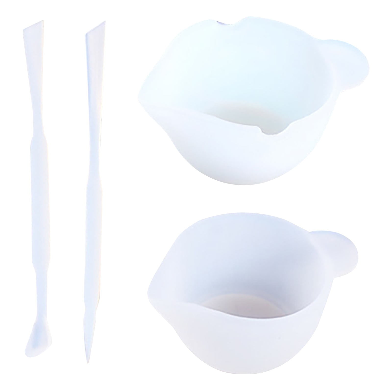 JKLOP Premium Kitchen Mixing Tool Set 2 White Silicone Bowls with Ear ...