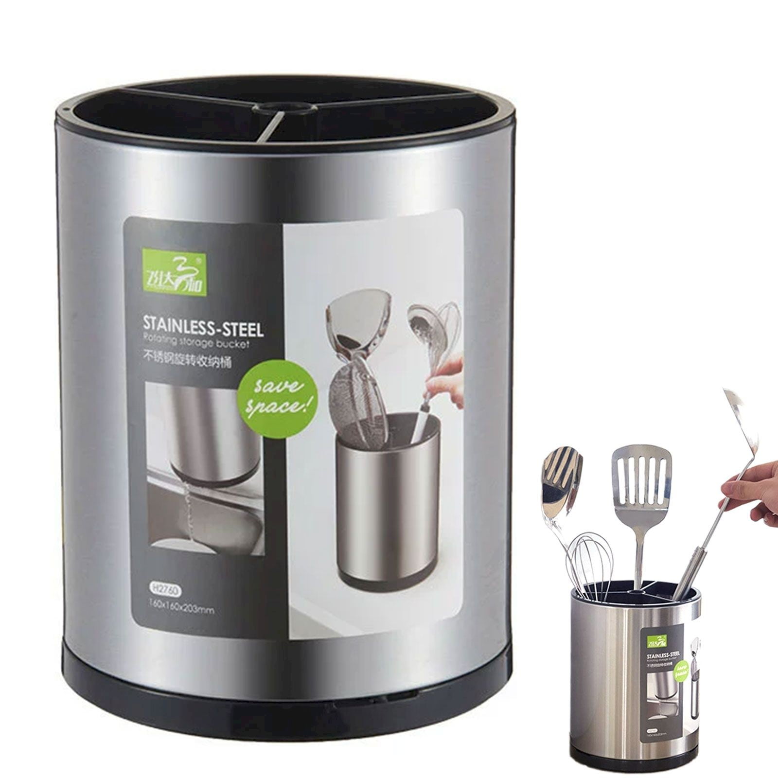 JKLOP Stainless Kitchen Utensil Holder Kitchen Utensil Organizer ...