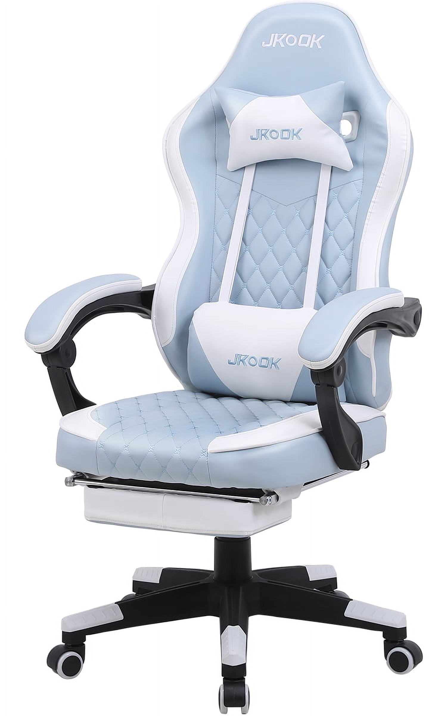JKOOK Gaming Chair,Footrest,Ergonomic Reclining Computer Office Chair ...