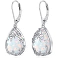 JKR Opal Teardrop Earrings 925 Sterling Silver Filigree Teardrop ...