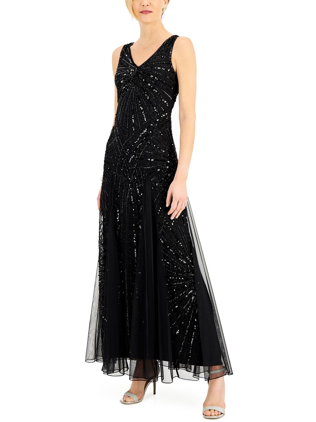 JKara Womens Beaded Long Evening Dress - Walmart.com