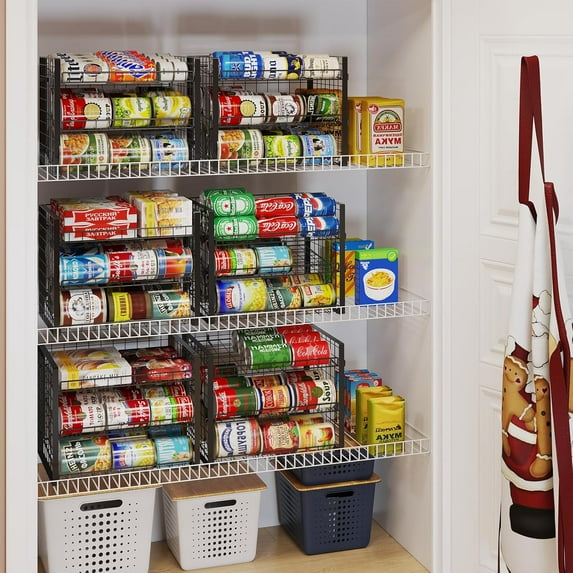 JKsmart 3-Tier Stackable Can Rack Organizer for Pantry, Adjustable Can ...