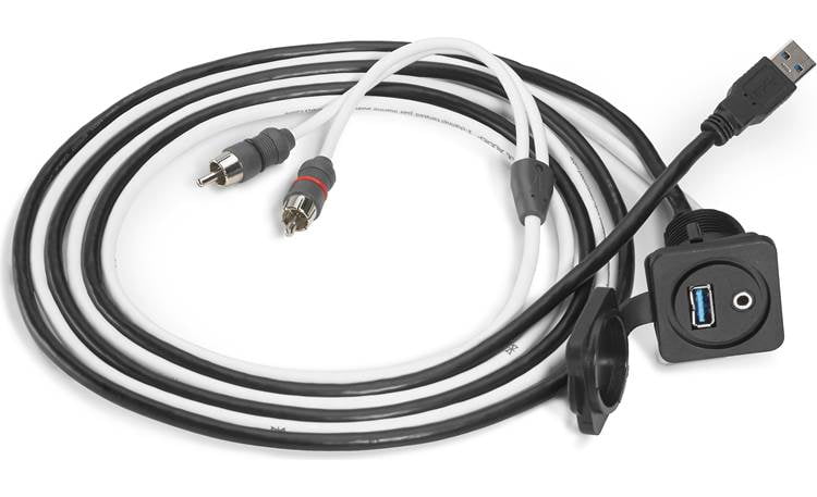 JL Audio XMD-USB/3.5MM-PNL Combo 3.5 mm Jack / 9-Wire USB Port Panel ...