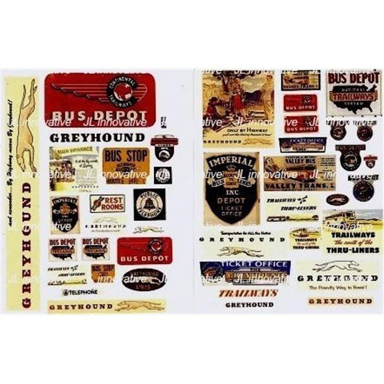 JL Innovative Design JLI267 1950s Vintage Bus & Bus Depot Signs Posters ...