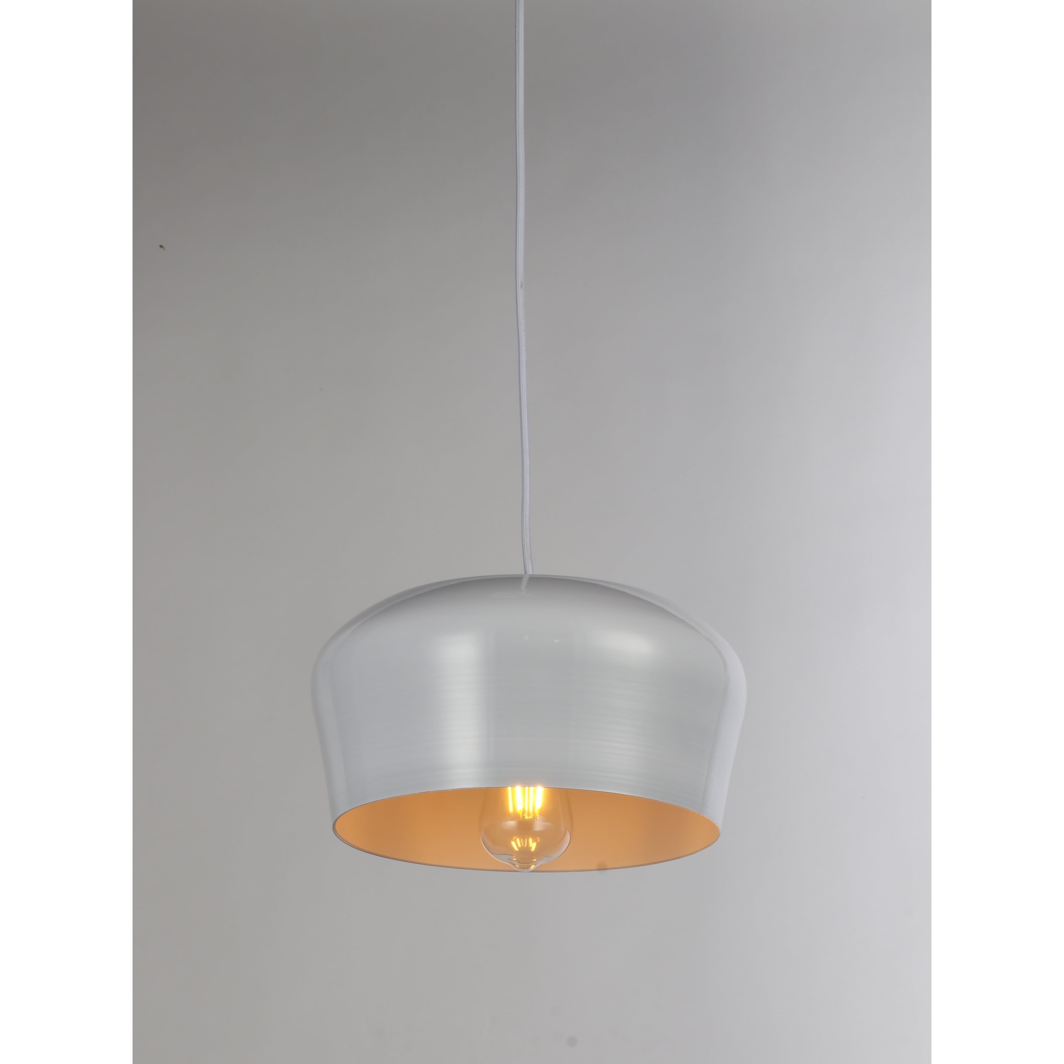 JL Styles Inc. 12-inch Beaut Pendant Light White - Walmart.com