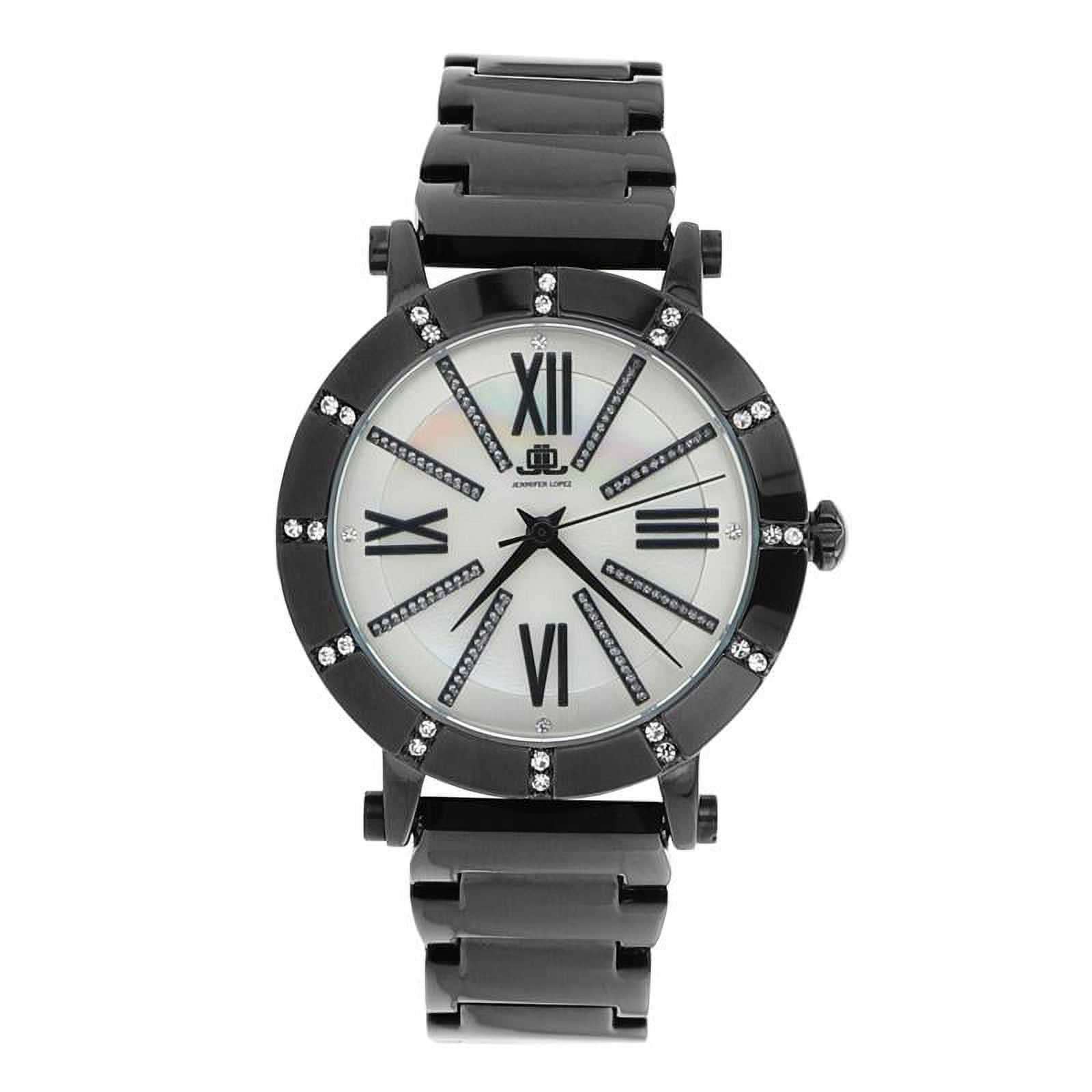 JL2729WMBK sweep seconds, Applied glossy black Roman numerals mark ...