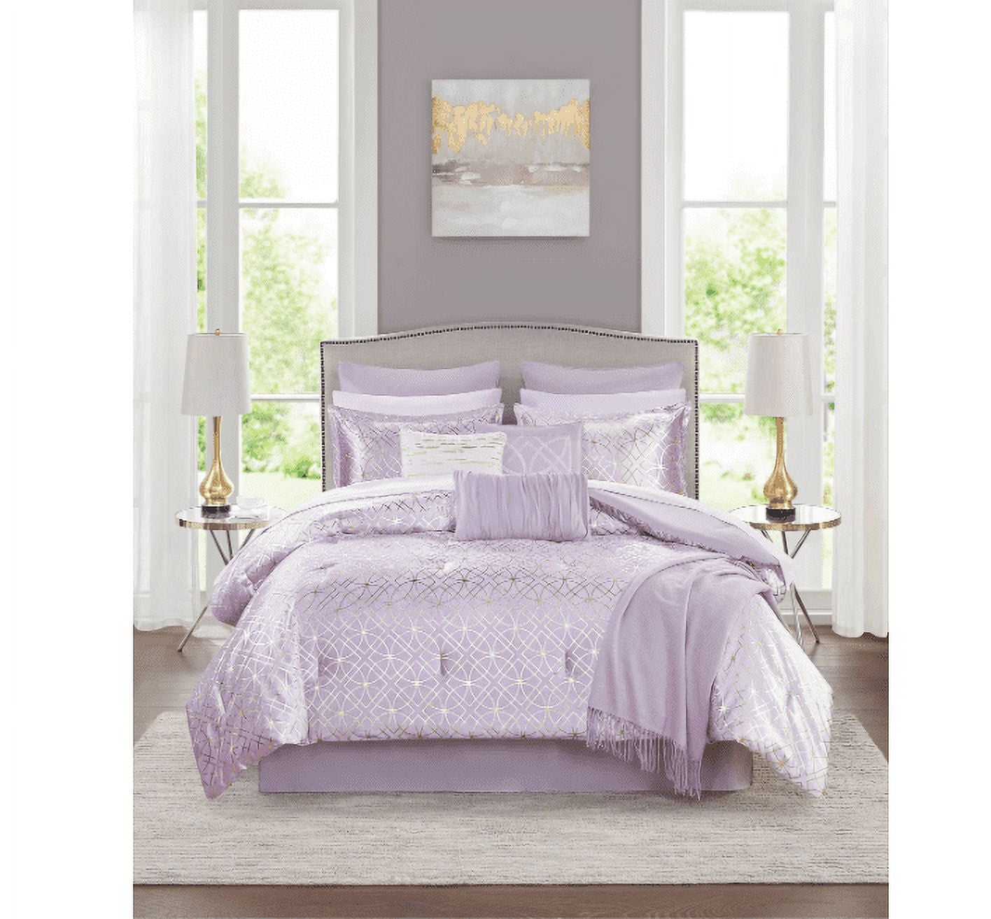 JLA HOME Solene Lilac - Queen, 14-Pc. Comforter Set - Walmart.com