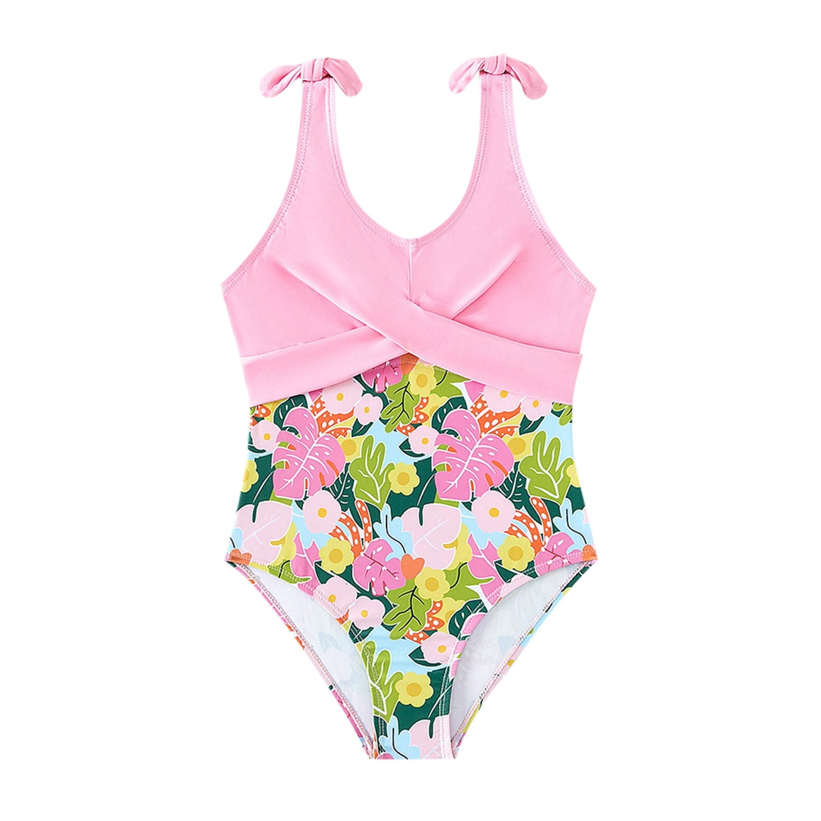 JLFKNG Baby Girls Swimsuit One Piece Fashion Floral Printed Bathing ...