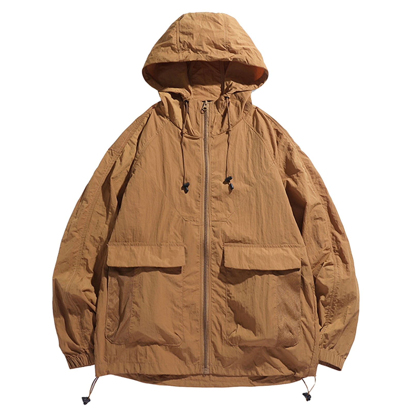 JLFKNG Men's Bomber Jackets Oversized Hooded Sunproof Jackets Soft ...