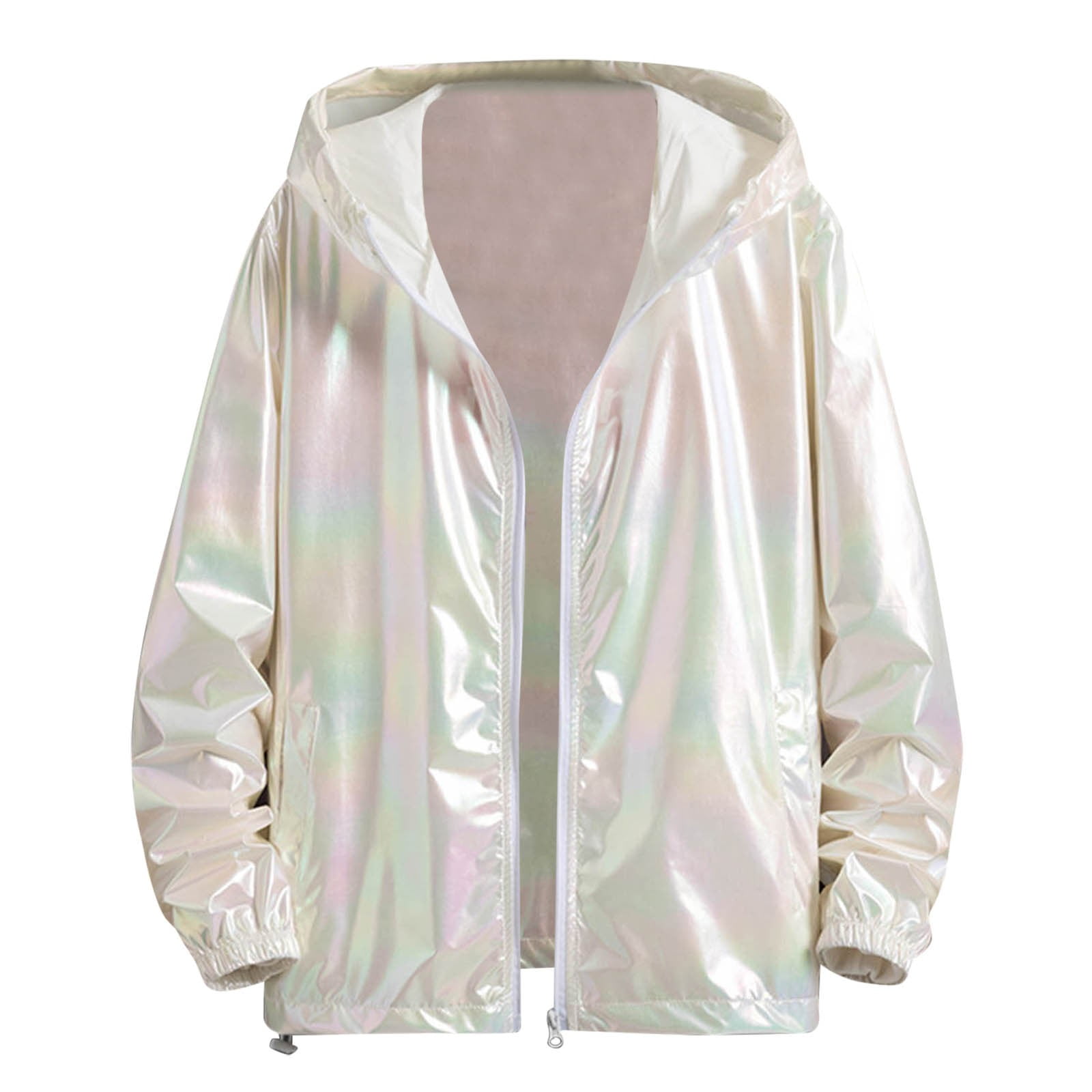 JLFKNG Men's Casual Shirt Jacket Fashion Colorful Gradient Color Jacket ...