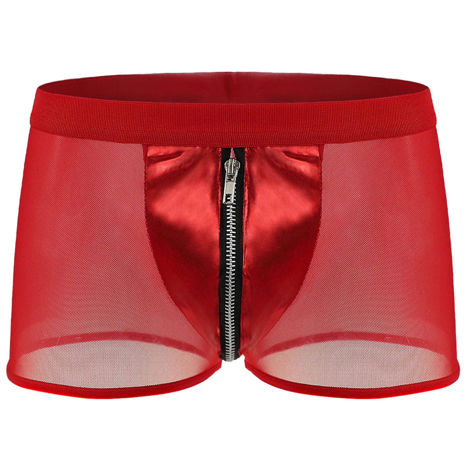 JLFKNG Men's Underwear Oversized Hollow Out Mesh Boxer Briefs Fashion ...