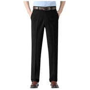George Big & Tall Men's Pleated Cuffed Microfiber Dress Pants with ...