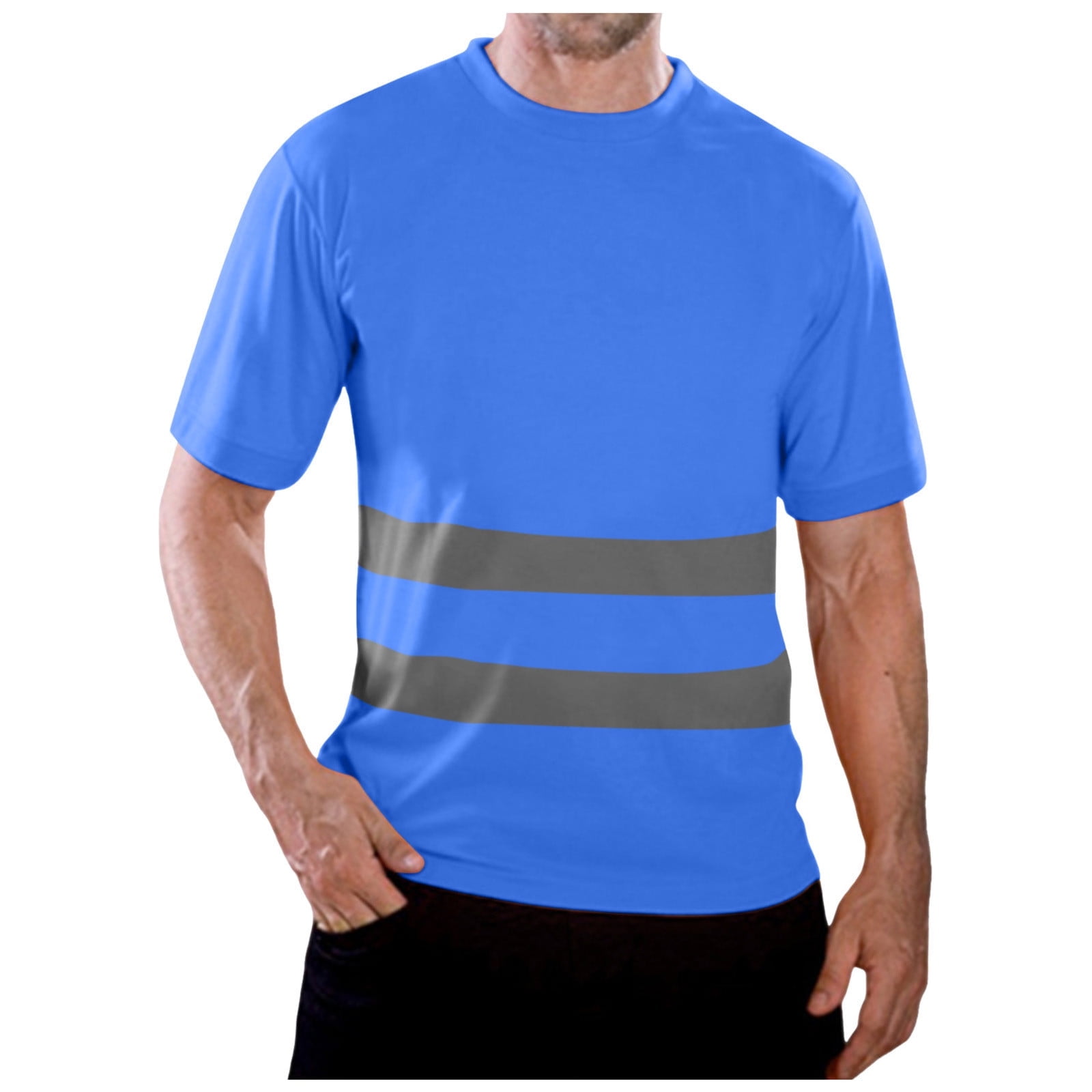 JLFKNG Mens Summer T-Shirts Hi Vis T Shirts Orange Work Shirt Shirts ...