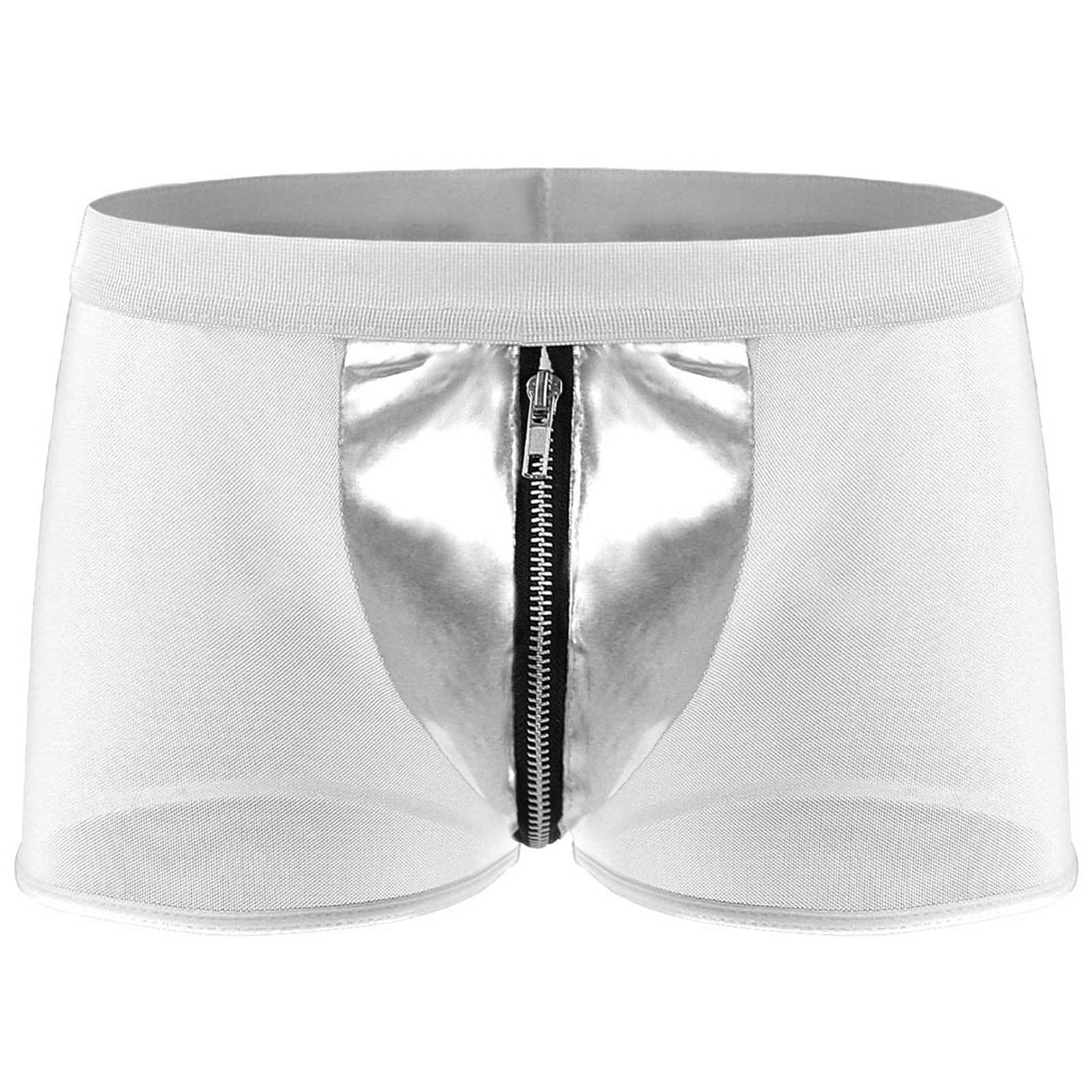 JLFKNG Mens Underwear Boxer Briefs Oversized Hollow Out Mesh Boxer ...