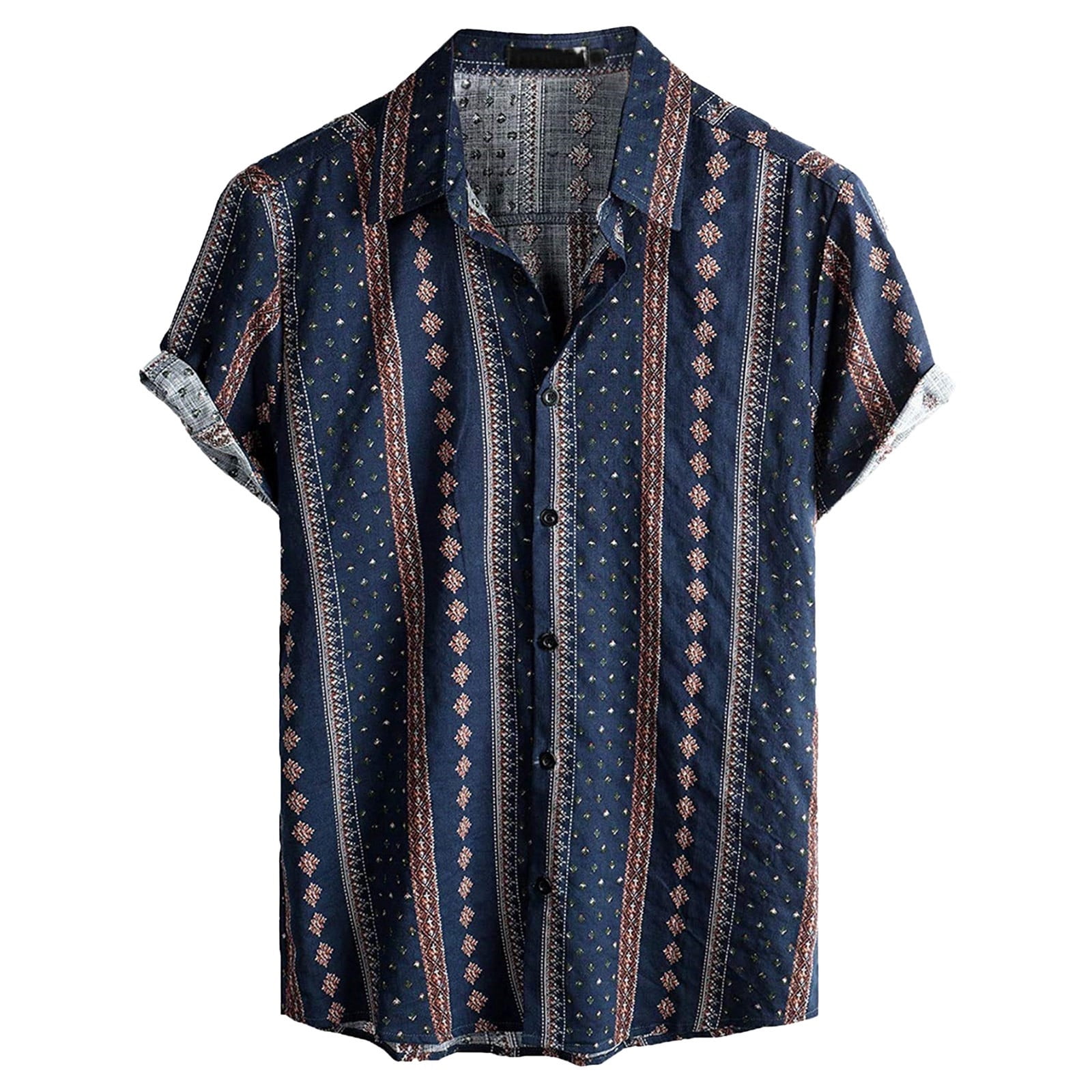 JLFKNG Summer Shirts Short Sleeve Shirts For Men Buttons Down Tropical ...