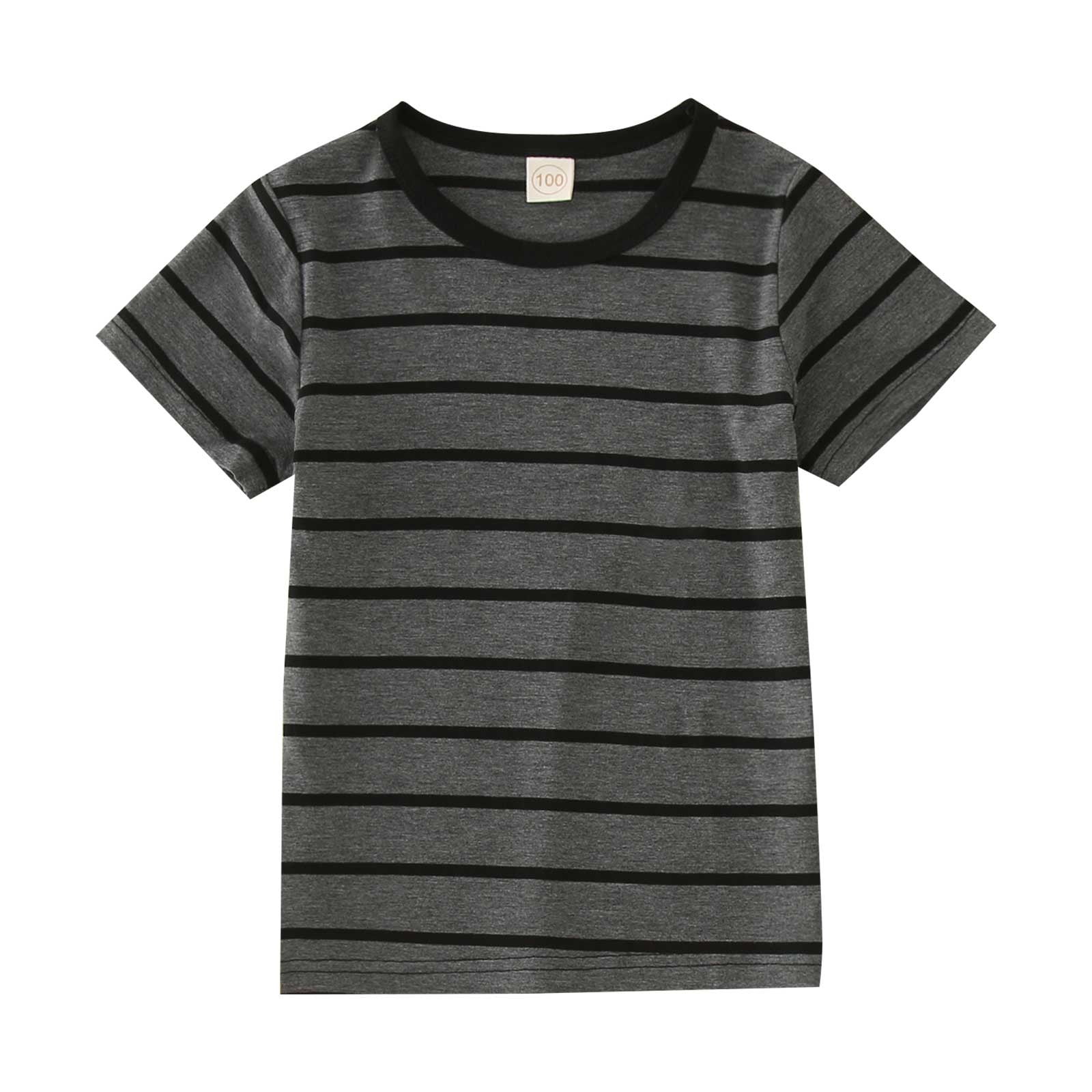 JLFKNG Toddler Baby Boys Tee Shirts Cartoon Cute Sweet Striped Tee ...