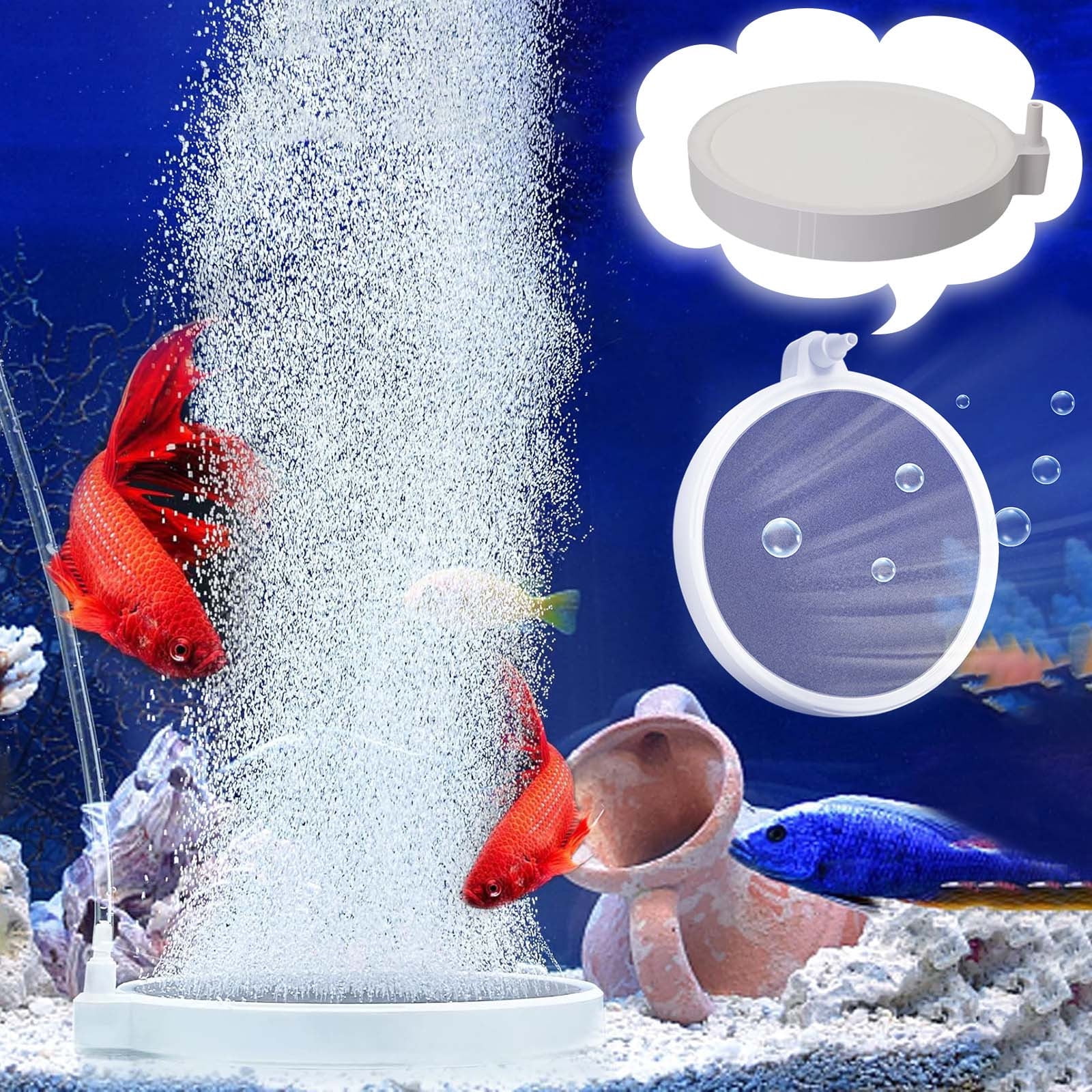 JLFNYA Air Stones Disc with Shell for Aquarium,Fish Tank and ...