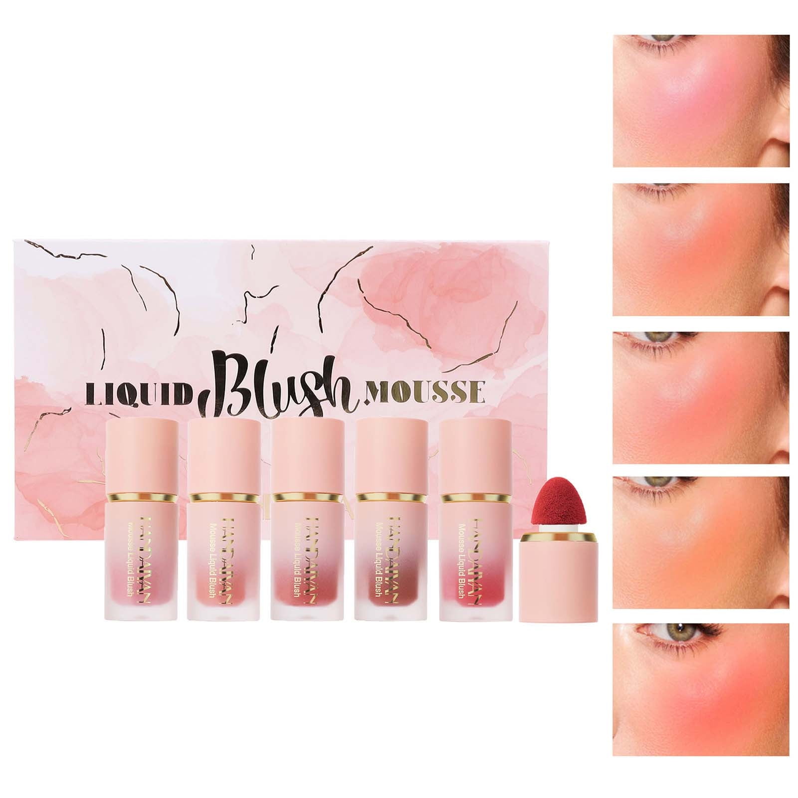 JLFNYA BLush for Cheeks,Soft Liquid Blush Set Weightless Long-lasting ...