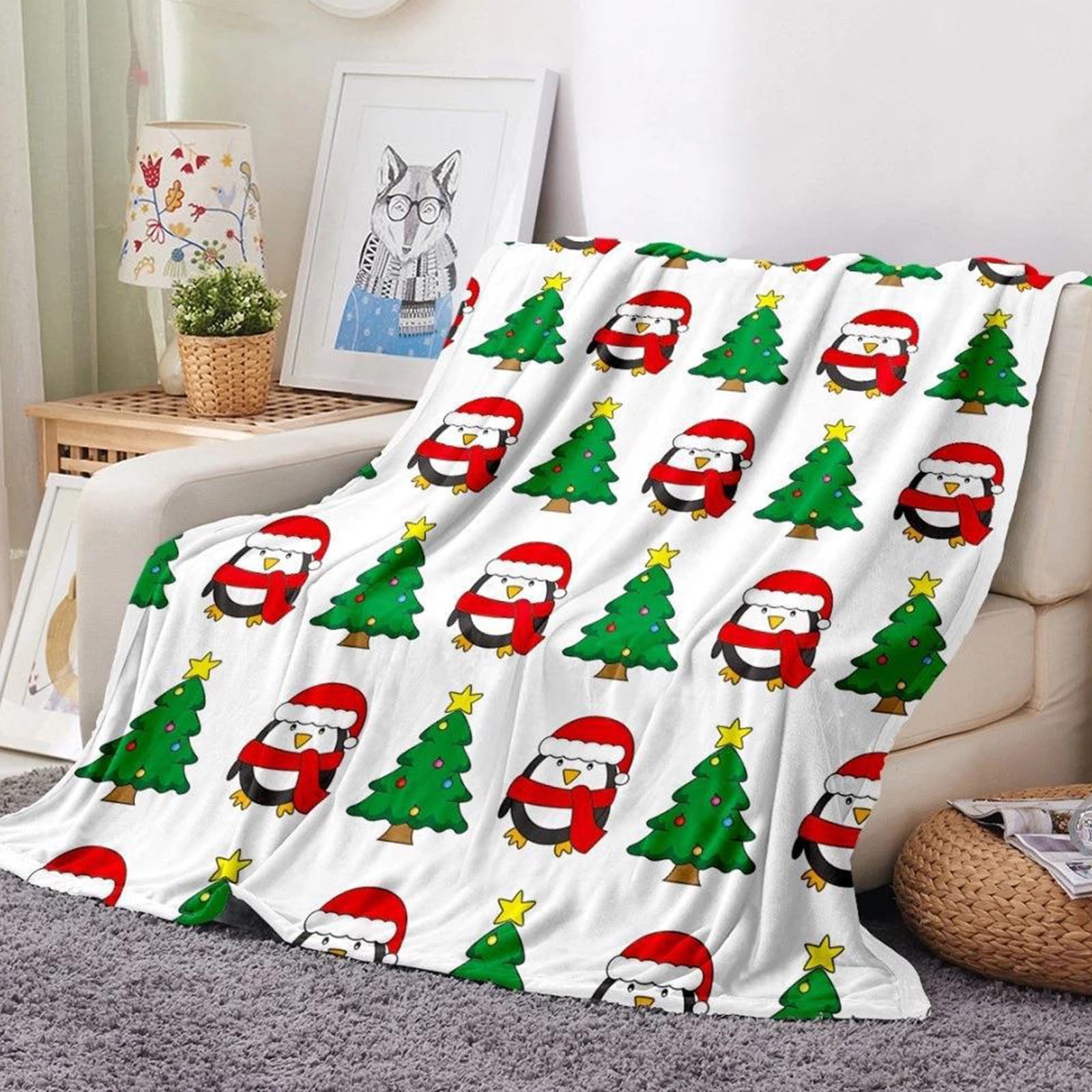 JLFNYA Christmas Blanket,Throw Blankets Under $10,Christmas Throw ...