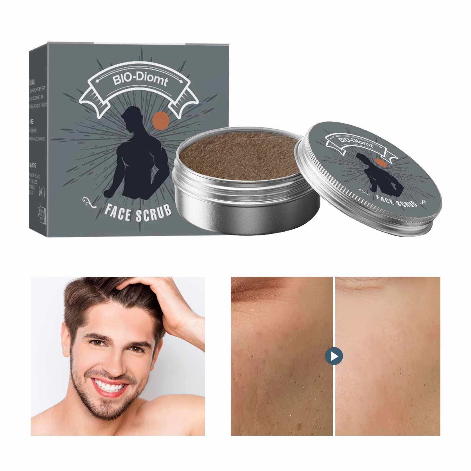 JLFNYA Face Scrub for Men,Facial Scrub for Deep Exfoliating,Cleansing ...