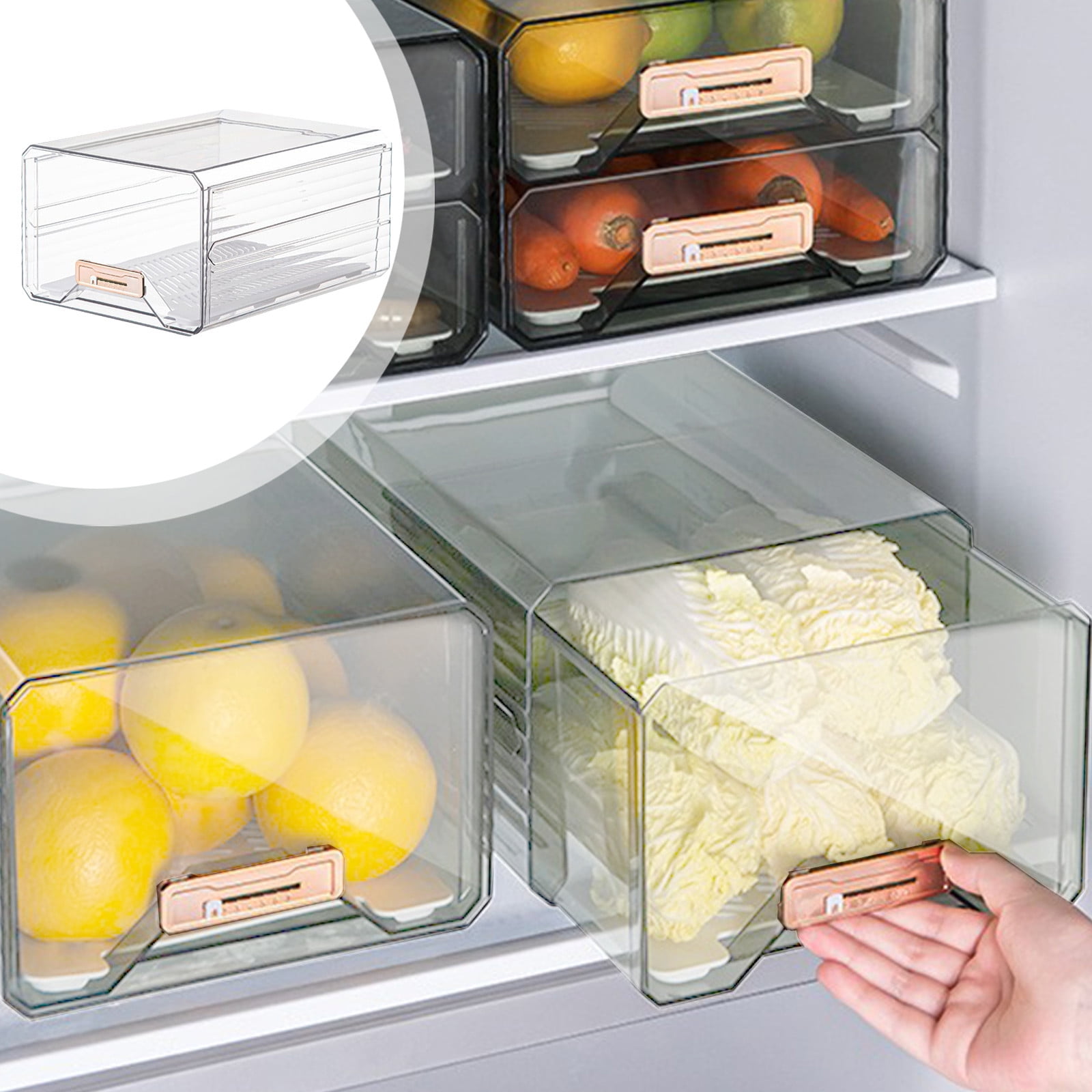 JLFNYA Fruit Storage Containers for Fridge,Refrigerator Organizers and ...