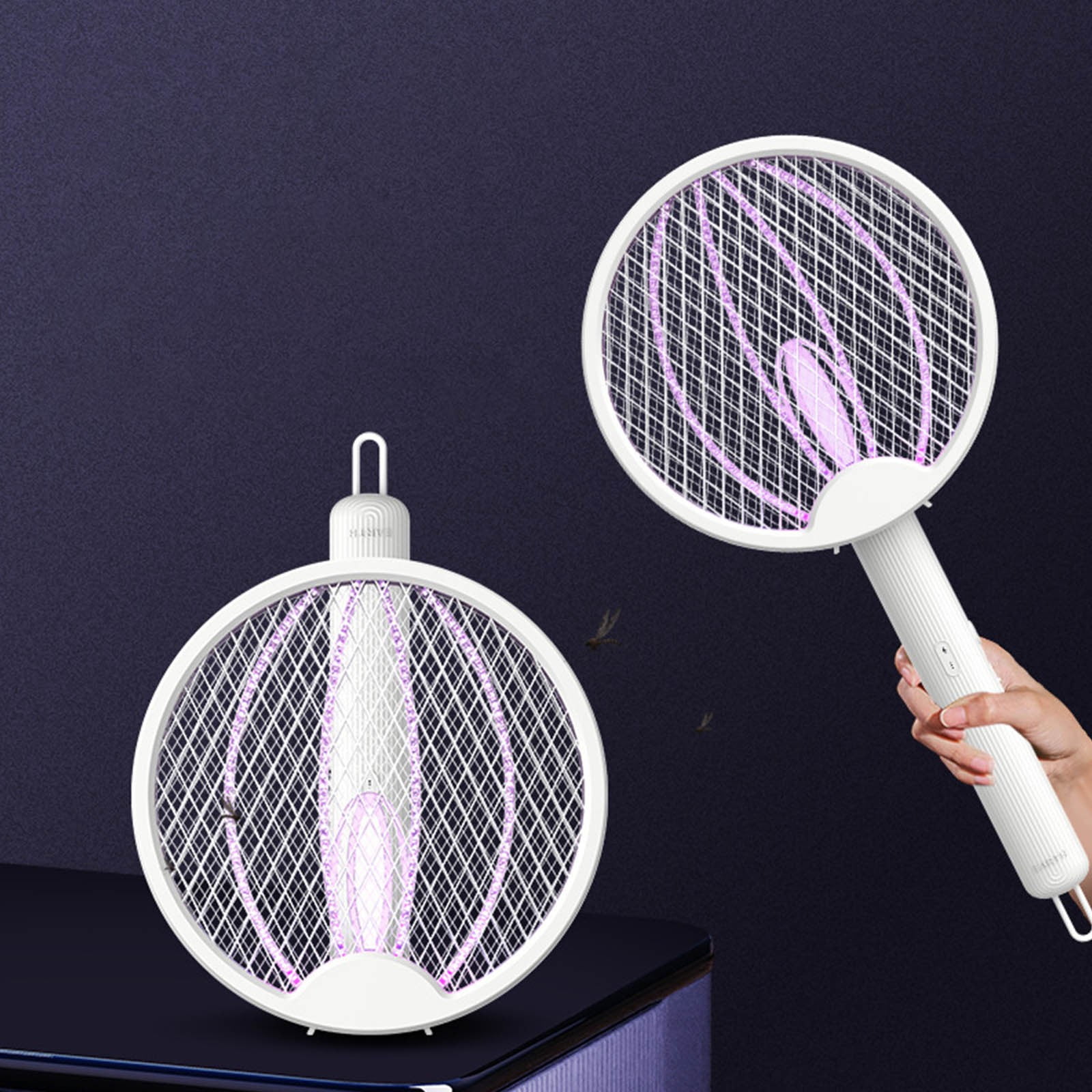 JLFNYA Mosquito Zapper,Innovative 2-in-1 Foldable Mosquito Swatter USB ...