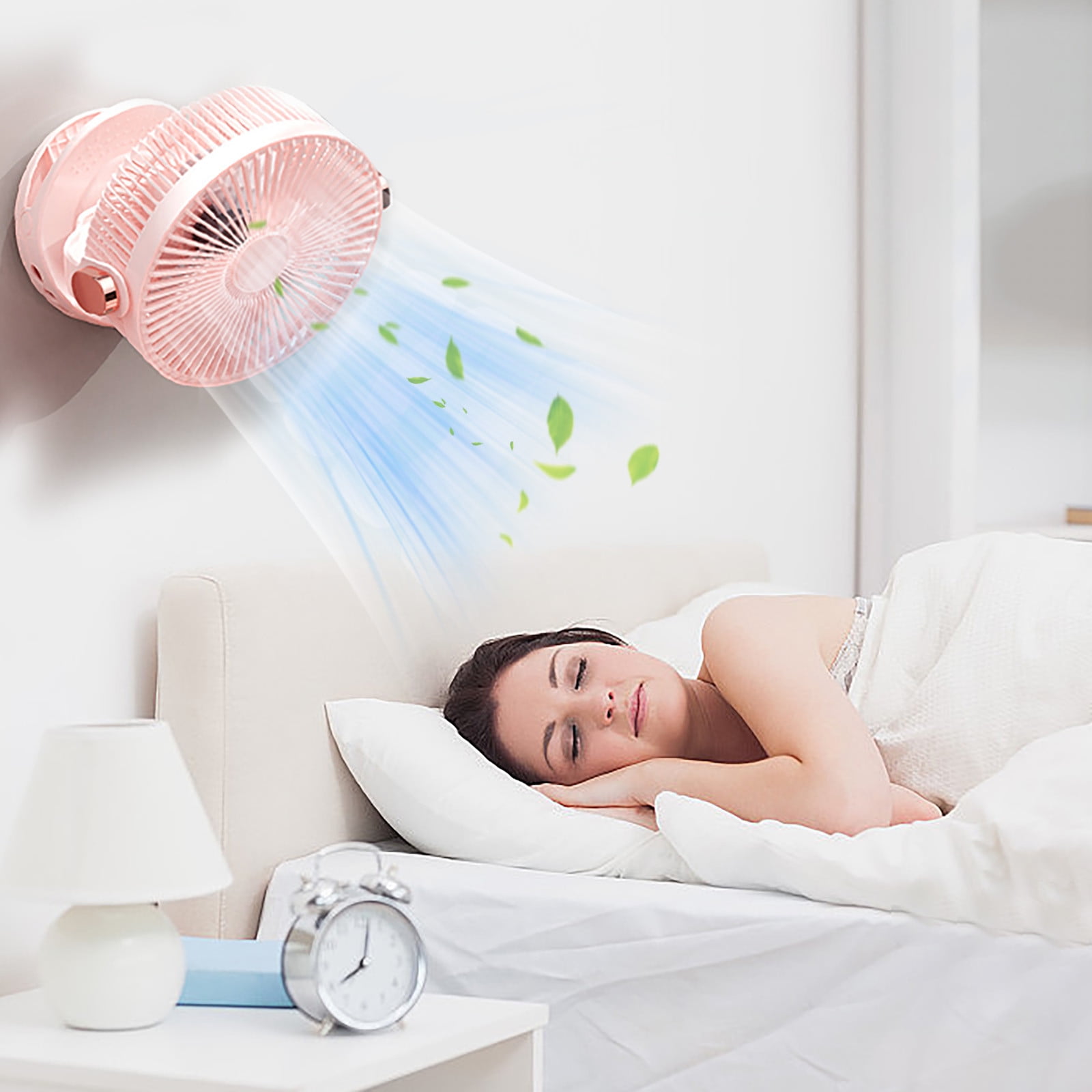 JLFNYA Portable FanClip Small Fan 8-inch Clippable Fan USB Charging ...