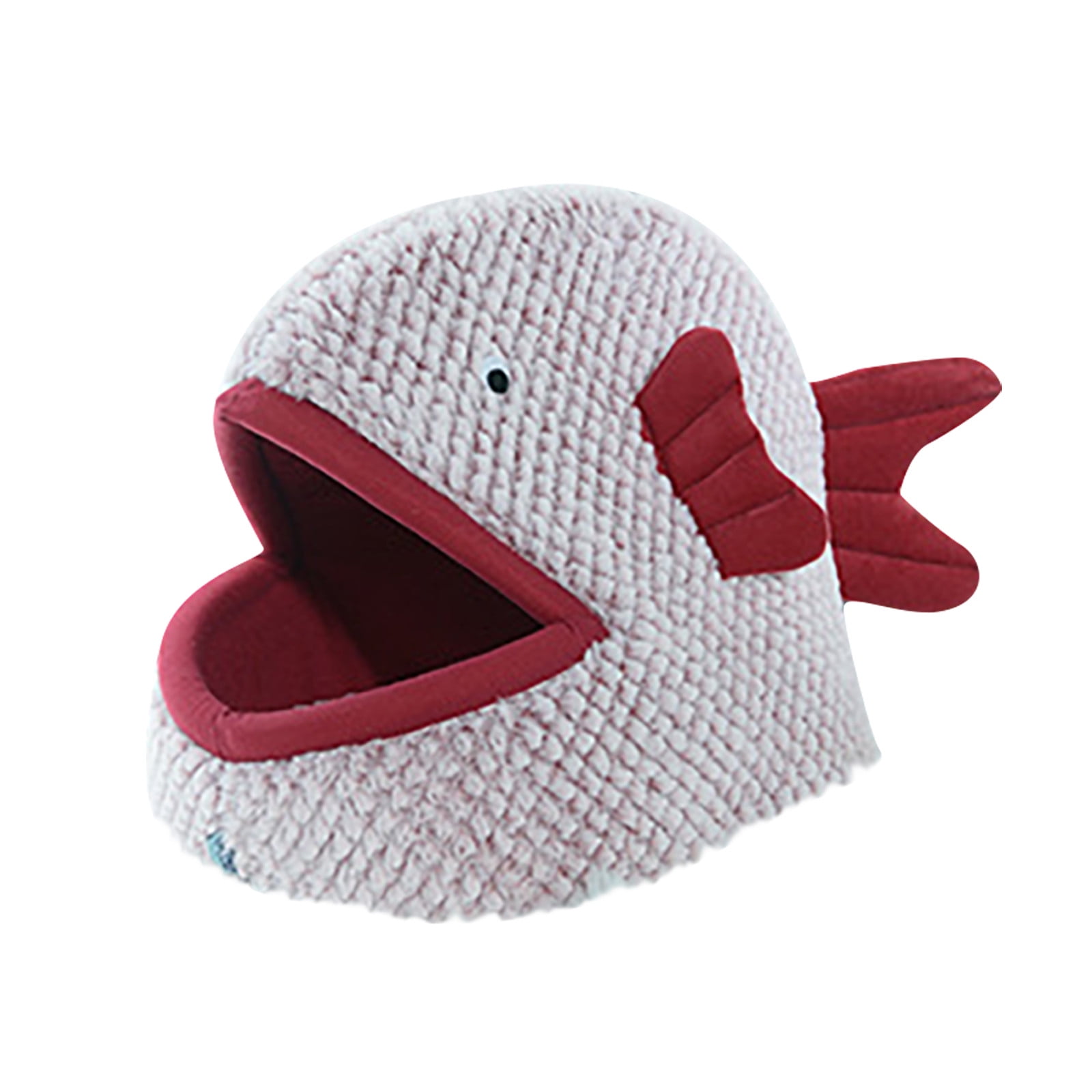 JLFNYA Semi Closed Small-Scale Fish Shape Cat's And Dog Kennel Foldable ...