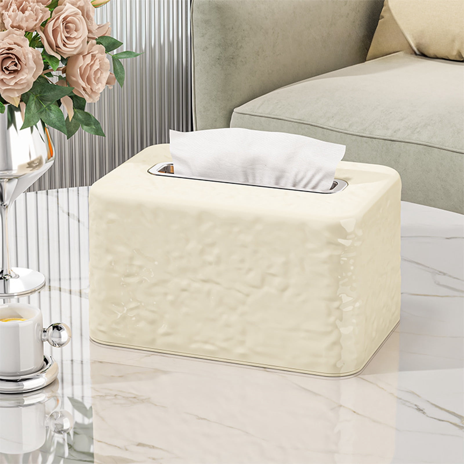 JLFNYA Tissue Box Covers, Kleenex Box Cover, Tissue Holder Rectangle ...