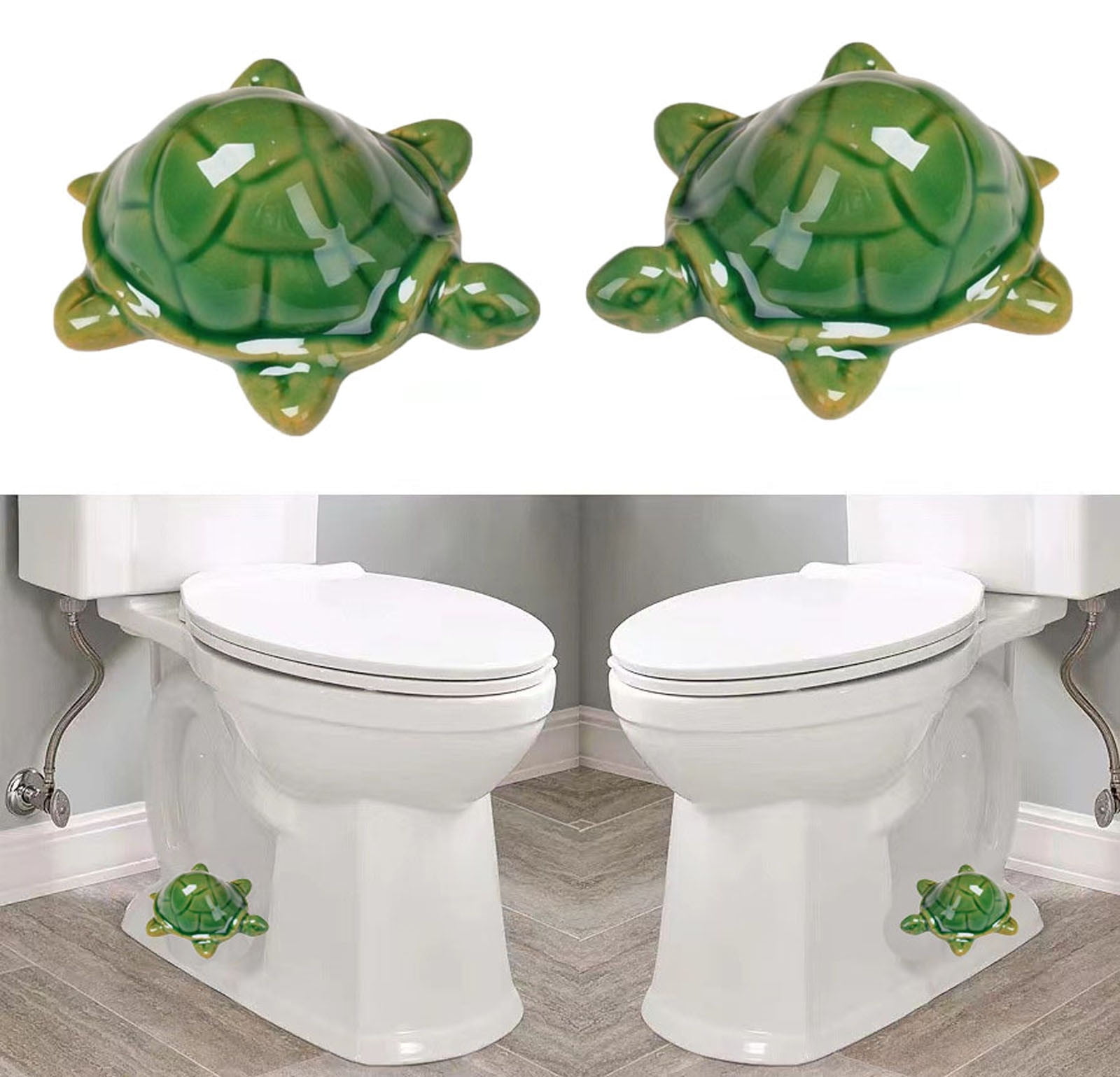 JLFNYA Toilet Floor Bolt Caps,Ceramic Sea Turtle Toilet Bolt Caps Cute ...